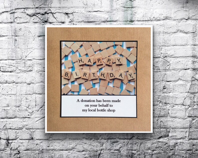 Unisex Birthday Card Happy Birthday. A donation has been | Etsy