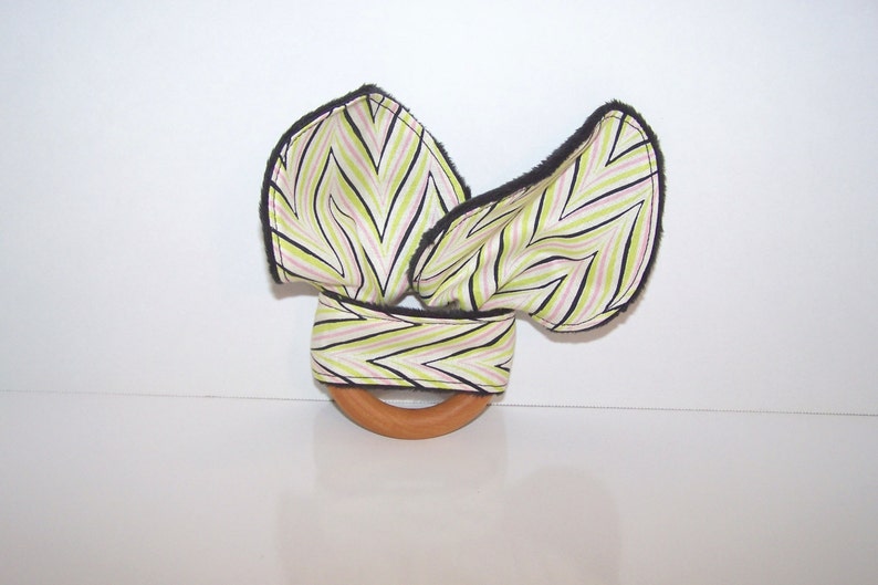 Organic Maple Hardwood Baby Teething Toy Bunny Ear Teething | Etsy