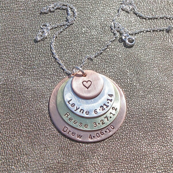 Birth Date Necklace - Etsy