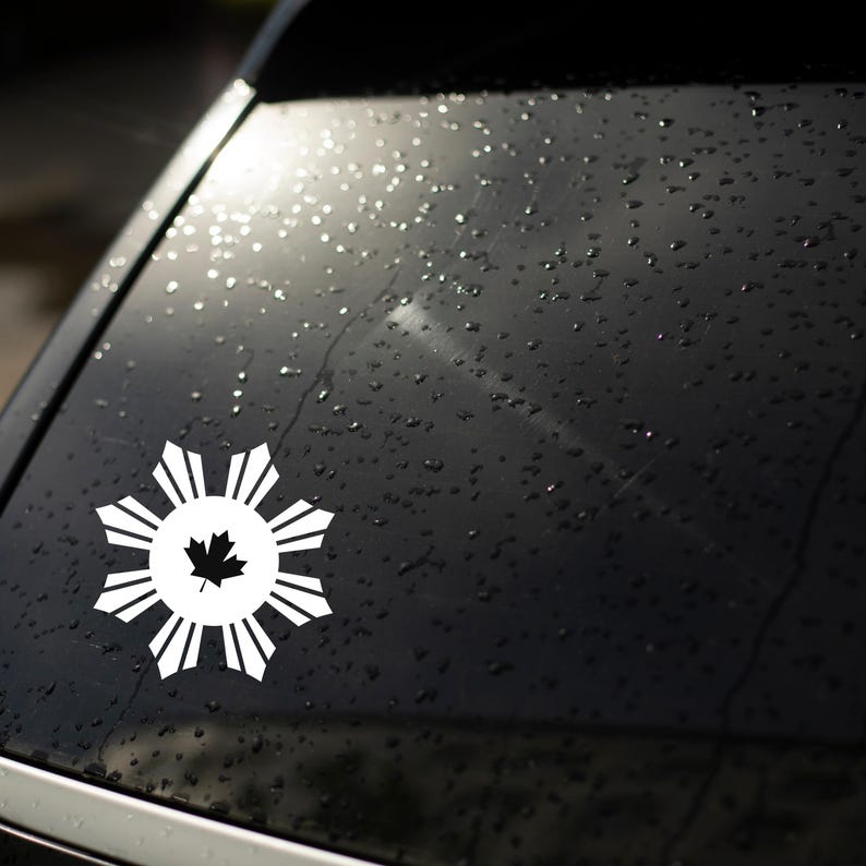 Filipino Canadian Car Decal: Weatherproof Vinyl Sticker - Etsy