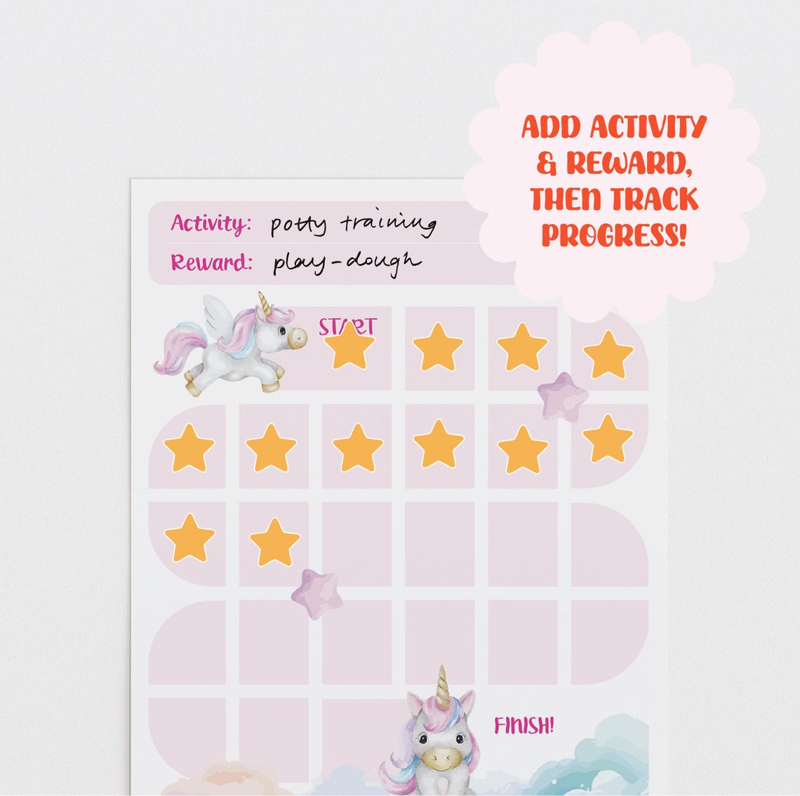 Printable Unicorn Rewards Training Chart for Kids & Toddlers – Great ...