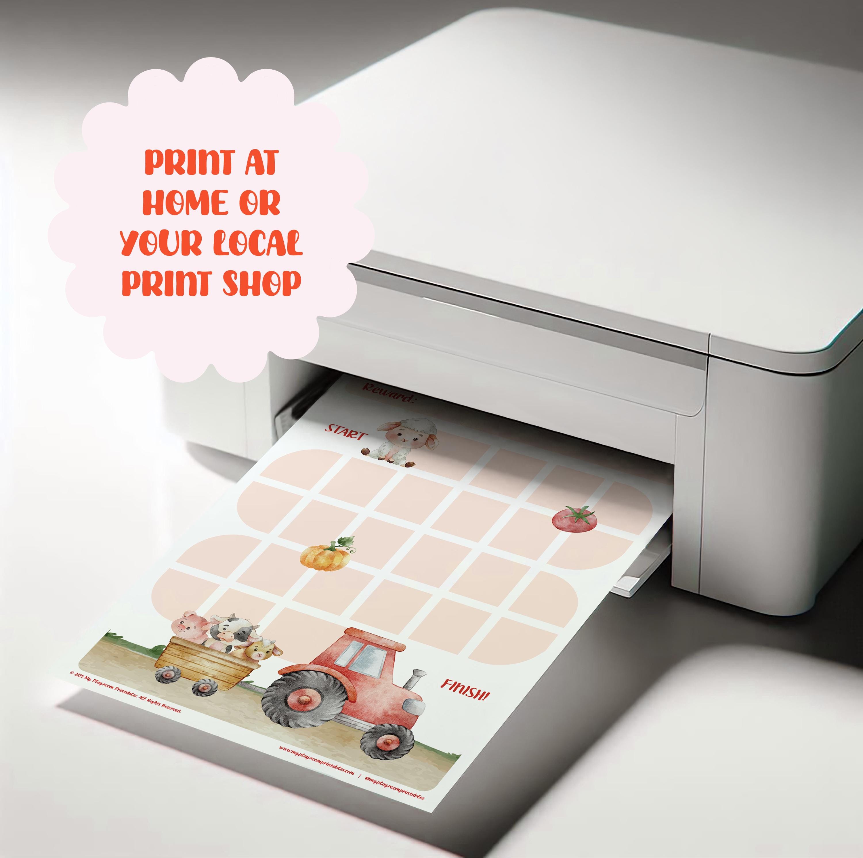 Printable Farm Animals Rewards Training Chart for Kids & Toddlers ...