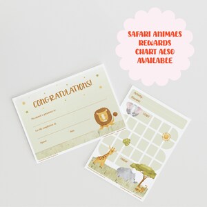Printable Safari Animals Certificate of Completion for Kids & Toddlers ...
