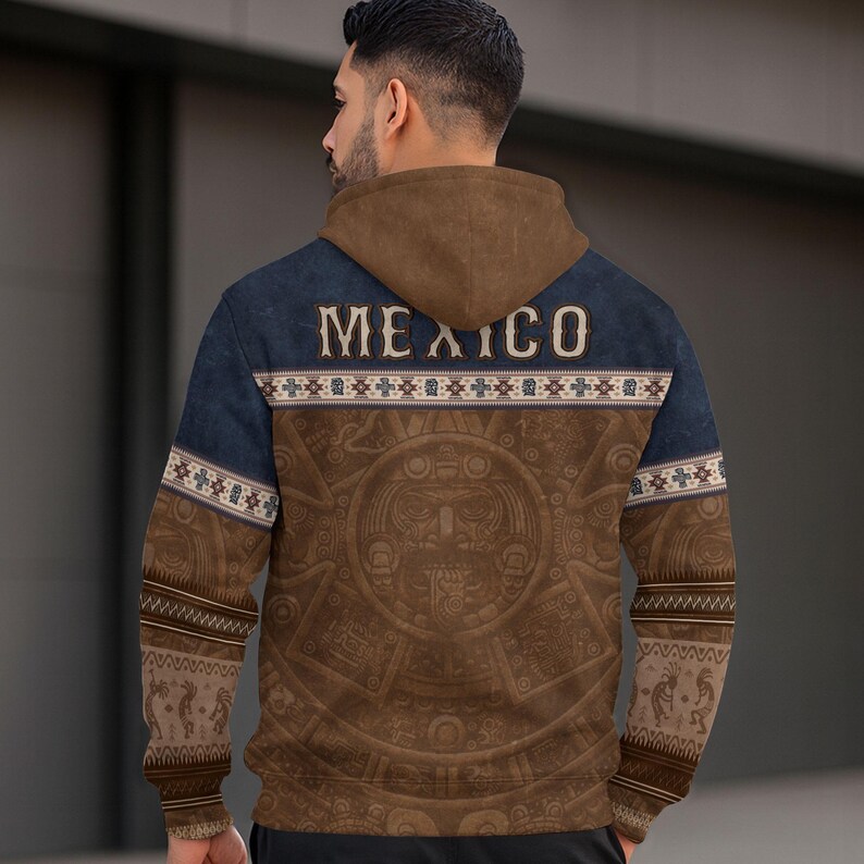 Mexico Hoodie, Mexican Clothes Men With Aztec Art, Mexico Design Hoodie ...
