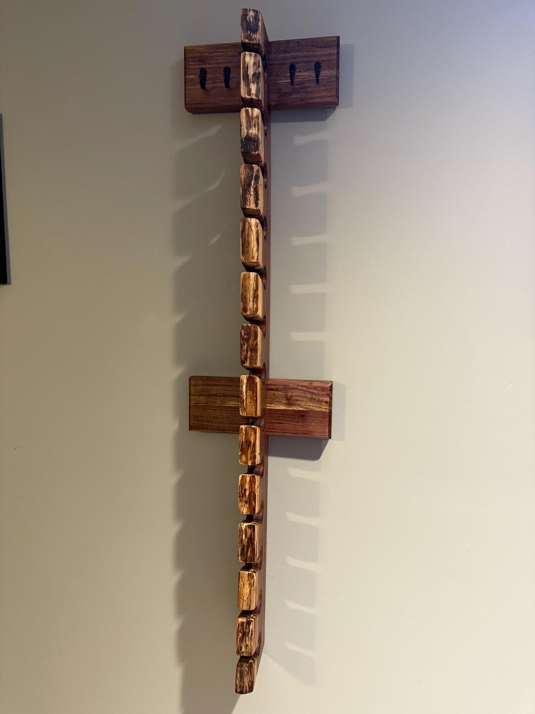 Hat Rack – Black Walnut With Live Edge - Rustic Farmhouse Decor - FREE ...