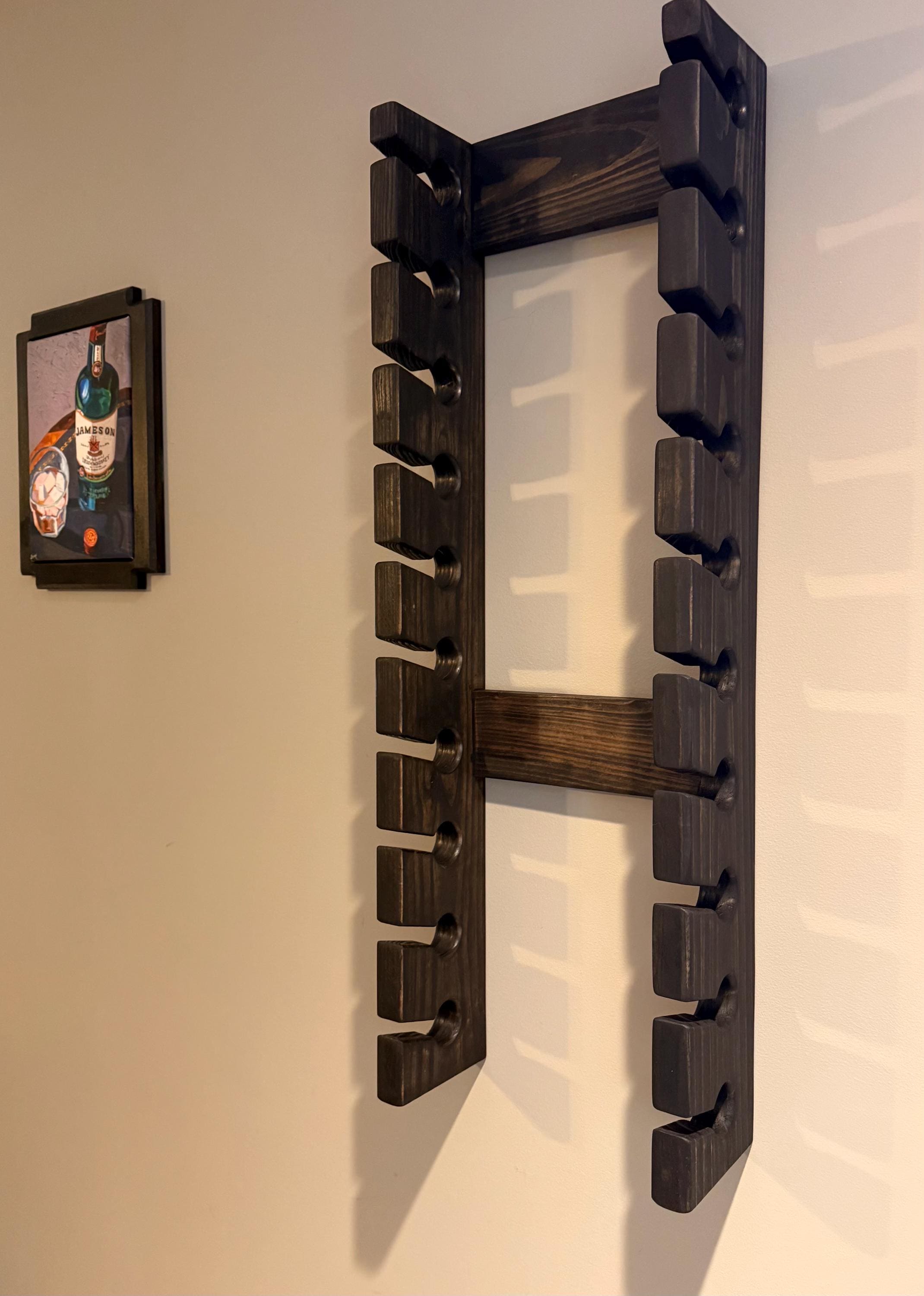 Handmade Wooden Hat Rack: Rustic Farmhouse Wall Organizer for 18 Hats ...