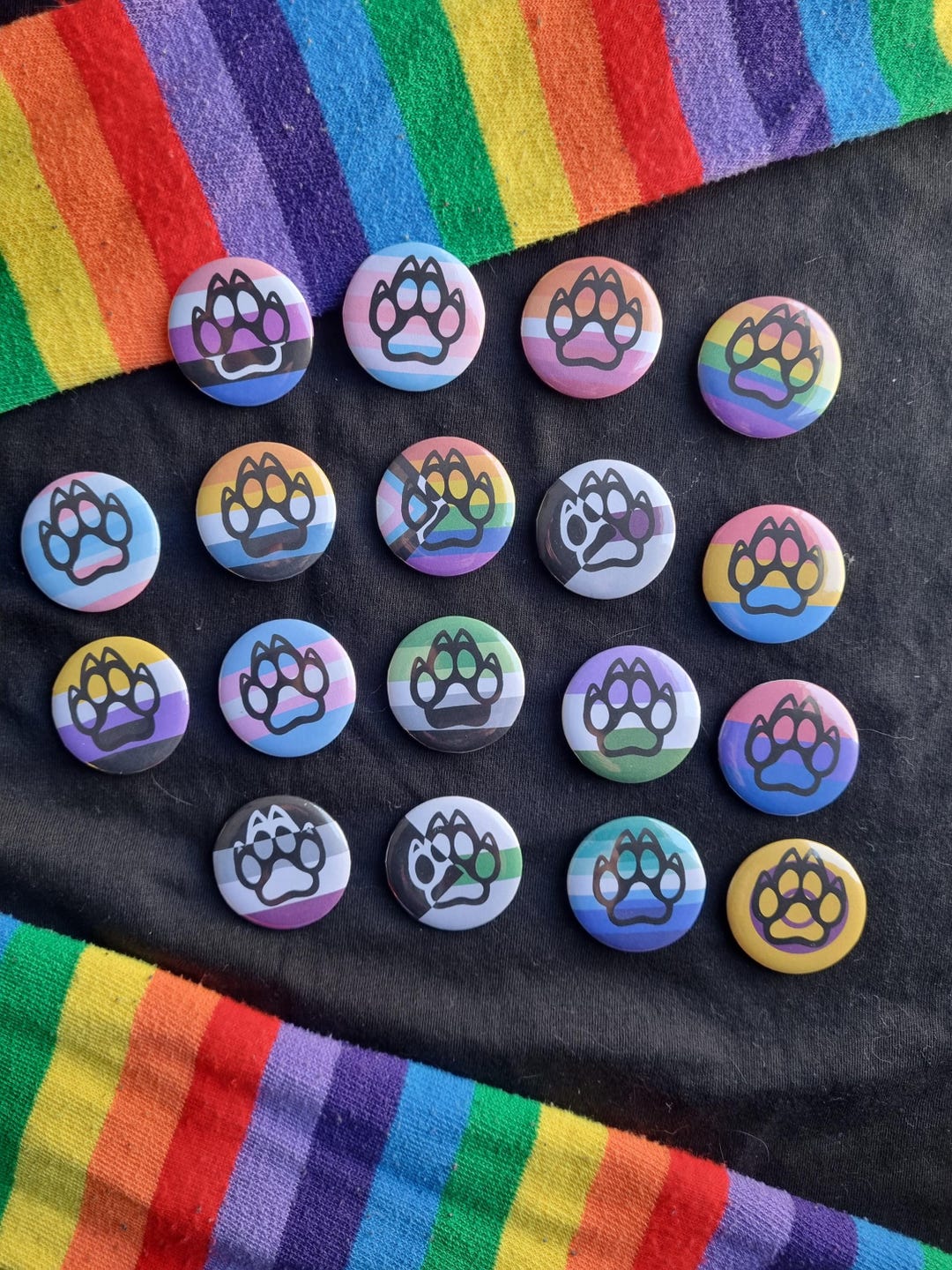 Handmade: Pride Paw Badges - Etsy