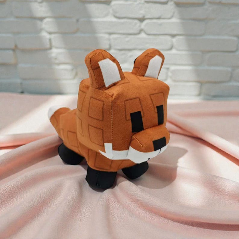 Roblox Gubby Plush Toy, Orange Fox Plush Doll, Cute Block Animal ...