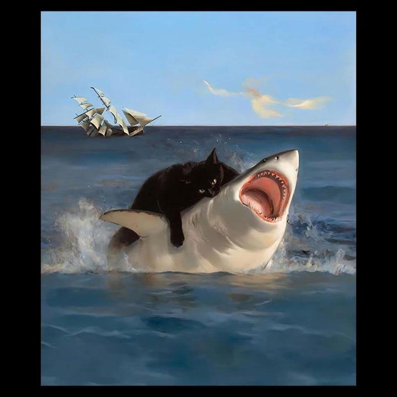 Black Cat, Shark - Etsy