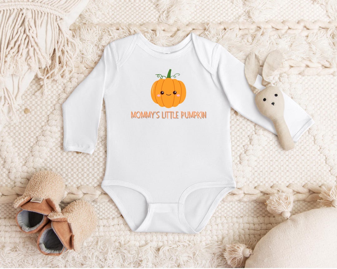 Mommy's Little Pumpkin Onesie, Fall Theme Long Sleeve Onesie - Etsy