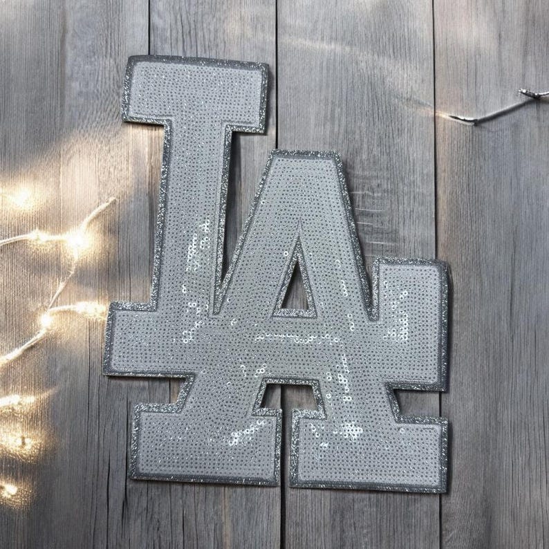 Baseball Sequined Patch: Iron-on Team Spirit - Blue or White - Etsy