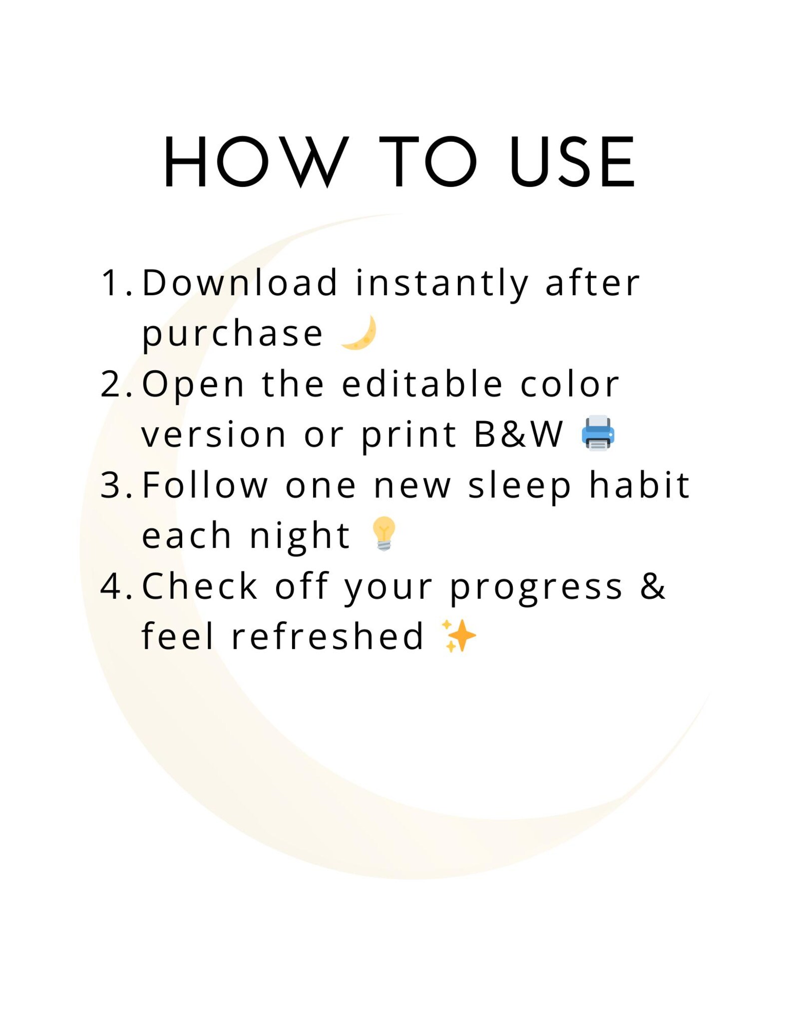 7-day Sleep Challenge Printable: Editable PDF, Habit Tracker (color & B ...