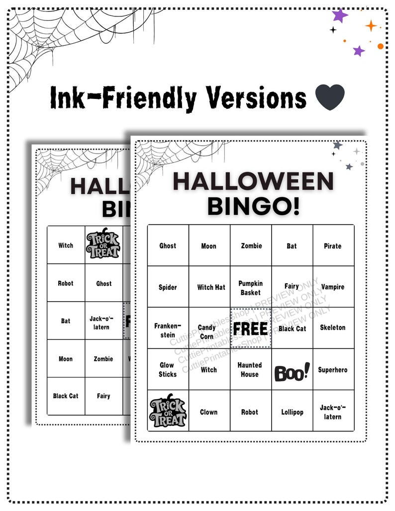 Printable Halloween Picture Bingo – Fun Spot-it Game for Kids and ...