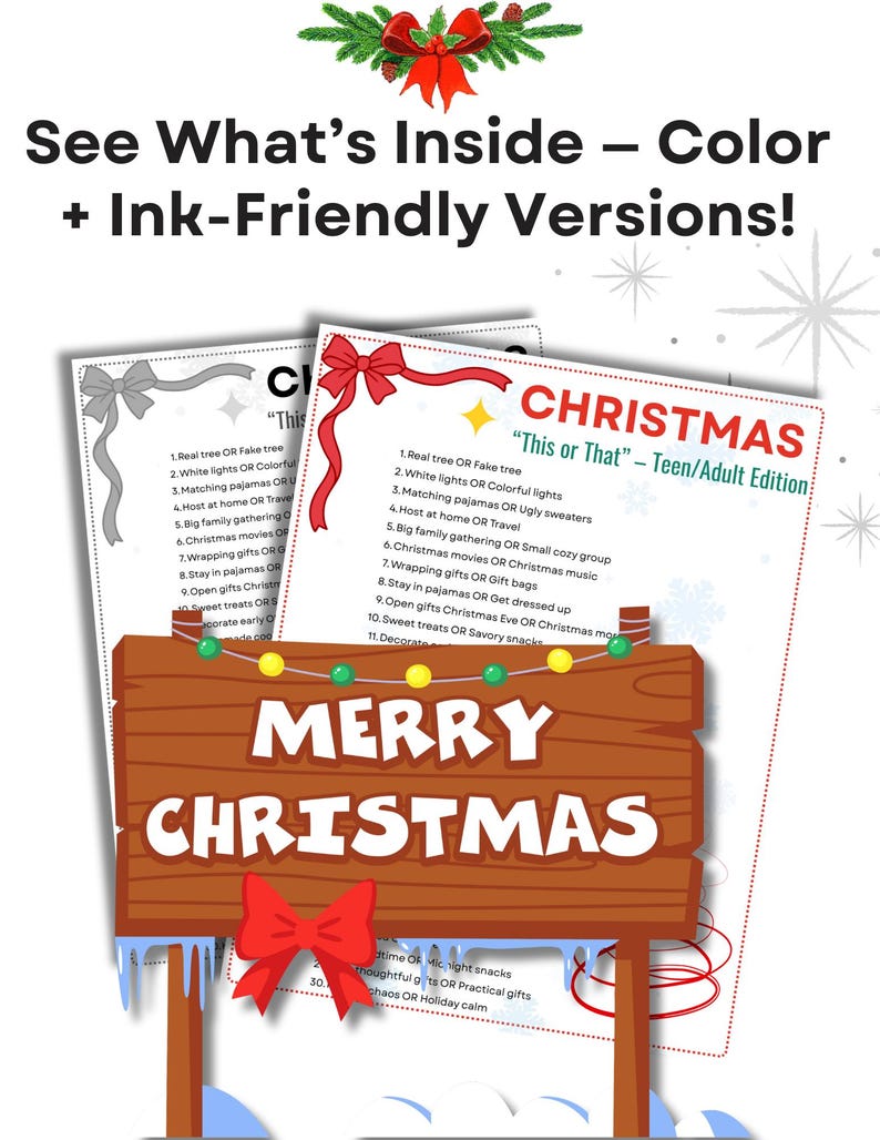 Christmas This or That Game for Teens & Adults | Fun Holiday Party ...