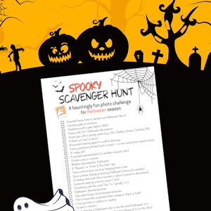 Spooky Halloween Photo Scavenger Hunt – Printable Game With Score Sheet ...