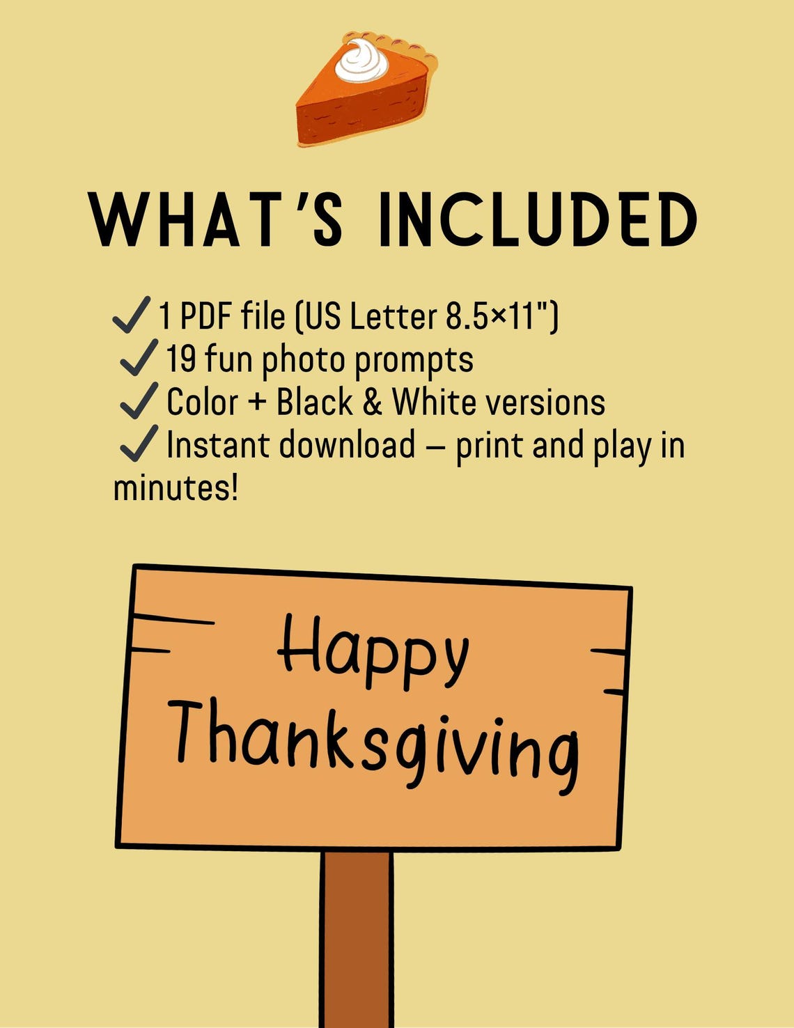 Thanksgiving Photo Hunt Printable | Friendsgiving Game | Family Holiday ...