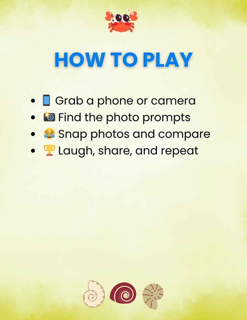 College Spring Break Photo Scavenger Hunt | Spring Break Photo ...