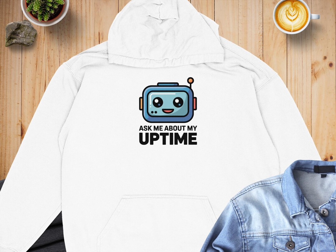 Funny Sysadmin T-shirt: Uptime Robot Design - Nerdy IT Gift - Etsy