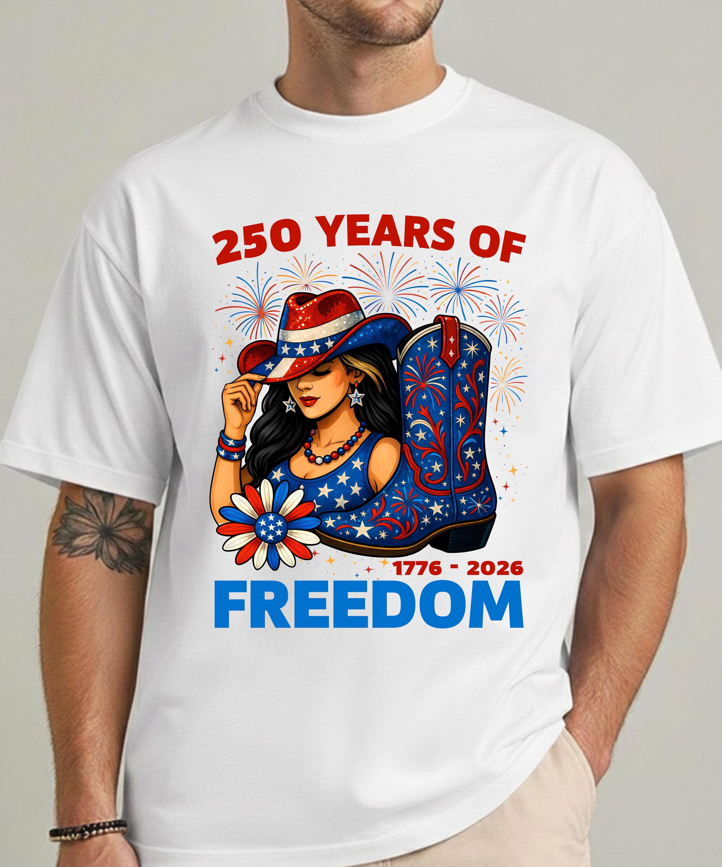 Faith Freedom 250 Years Shirt, America 250th Anniversary Tee, Patriotic ...