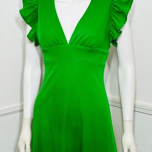 Small to Medium 1970s Vintage Apple Green Maxi Dress - Etsy