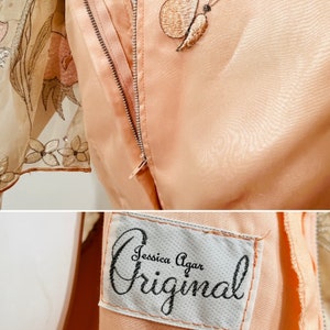 Large 1980s Vintage Peach Embroidered Fairytale Gown by Jessica Agar ...