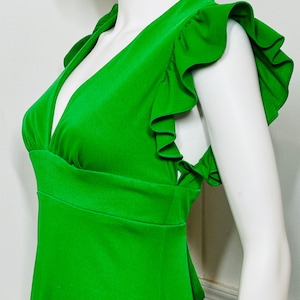 Small to Medium 1970s Vintage Apple Green Maxi Dress - Etsy