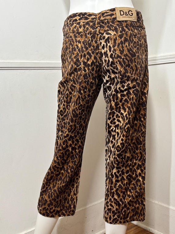 Medium Y2K Vintage Leopard Print Cotton Cropped Pants… - Gem