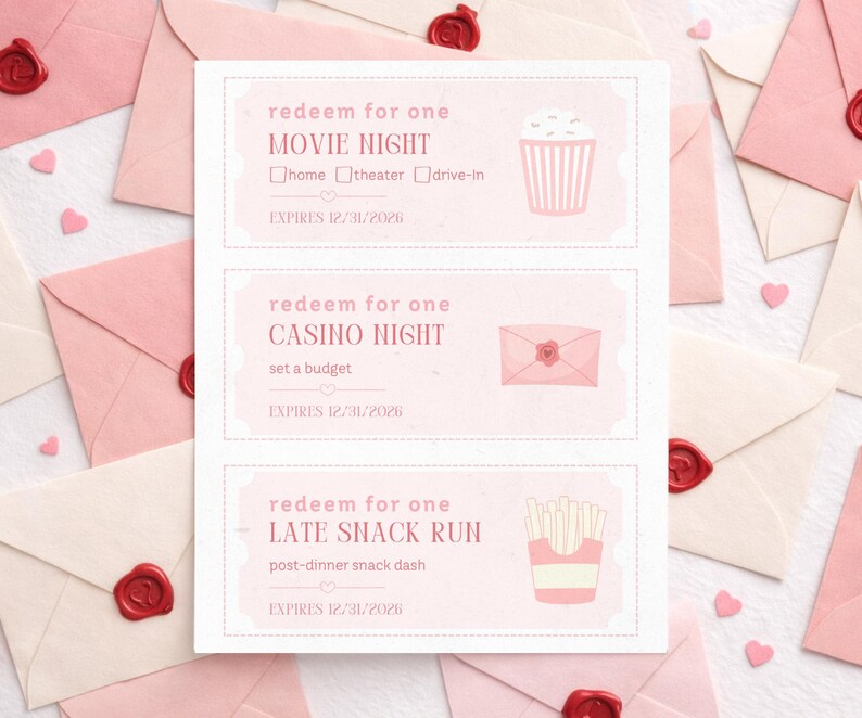 Printable Valentine's Day Love Coupon Book | Canva Editable Template ...
