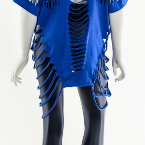 Blue Distressed Deadstock 80s Oversize Tee - Etsy