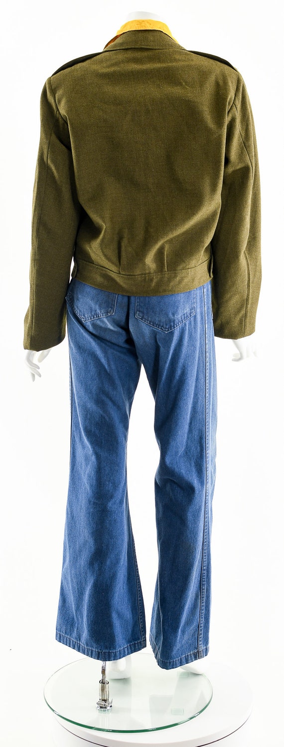 1945 Green Wool Tailored Military Jacket - Gem