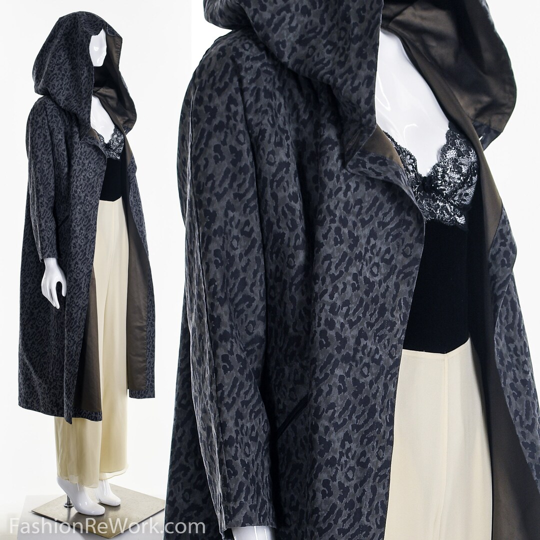 Reversible Leopard Rain Jacket, Designer Reversible Jacket, Brown ...