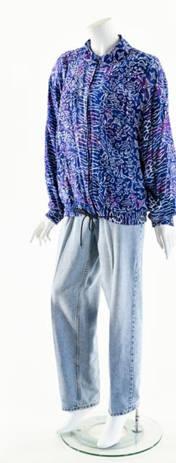 Star Bomber Jacket,90s Rayon Jacket,Star Print Coat,B… - Gem