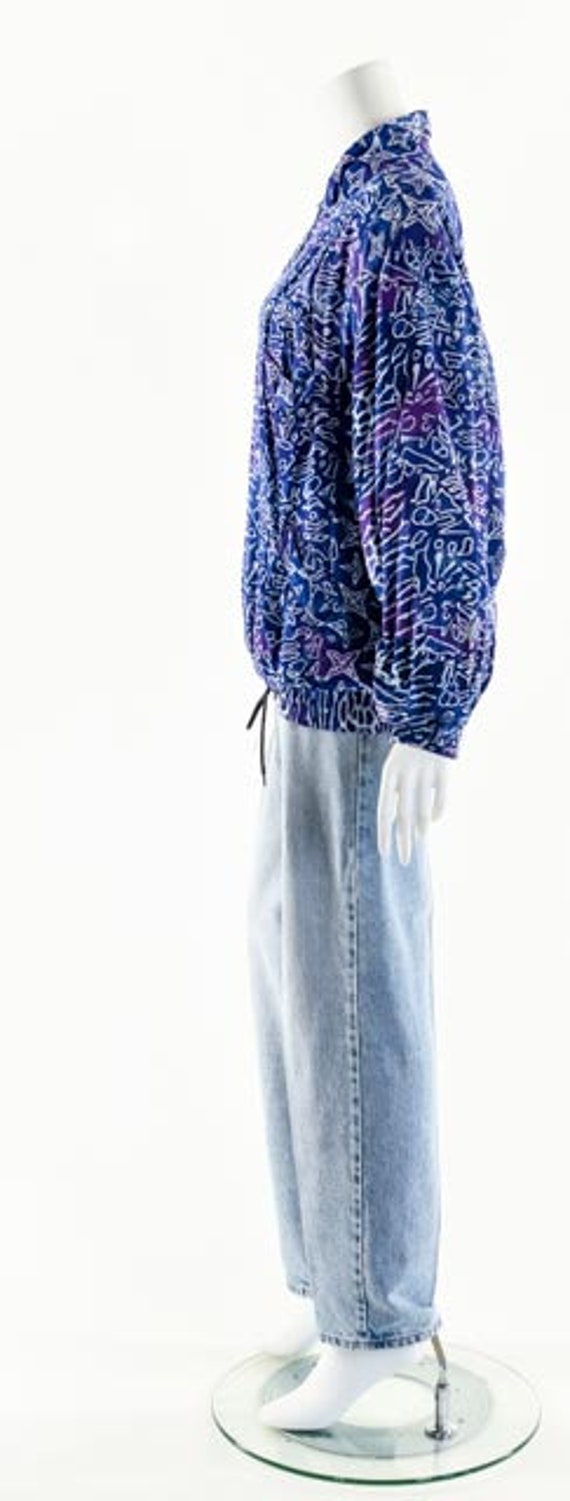 Star Bomber Jacket,90s Rayon Jacket,Star Print Coat,B… - Gem