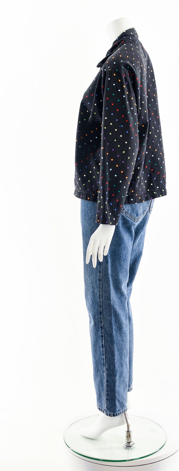 Black Rainbow Jacket,Embroidered Multicolored Jacket,… - Gem