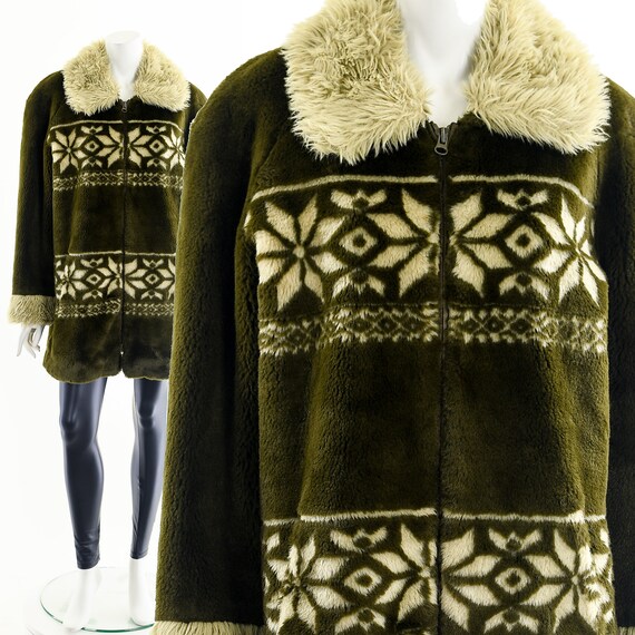 Fuzzy Sherpa Teddy Jacket, 90s - Gem