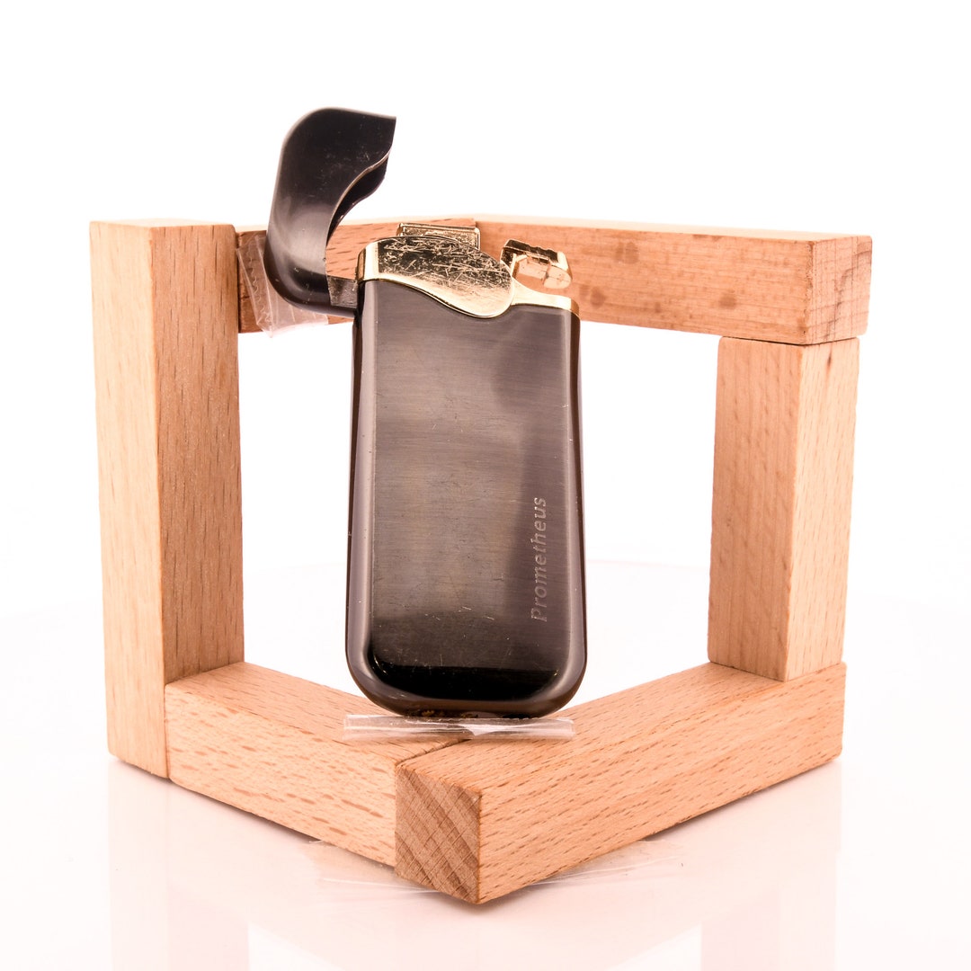 Vintage Prometheus Gunmetal + Gold Lighter - Etsy