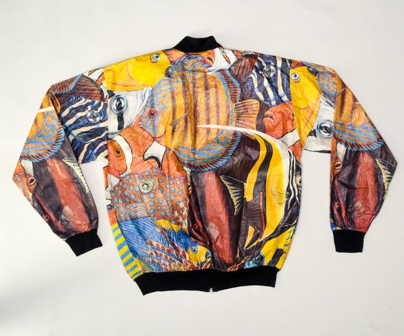 Tyvek Aquarium Fish Bomber Jacket - Gem