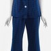 Bell Bottoms Blue and White Textured Polka Dot Two Piece Set - Etsy