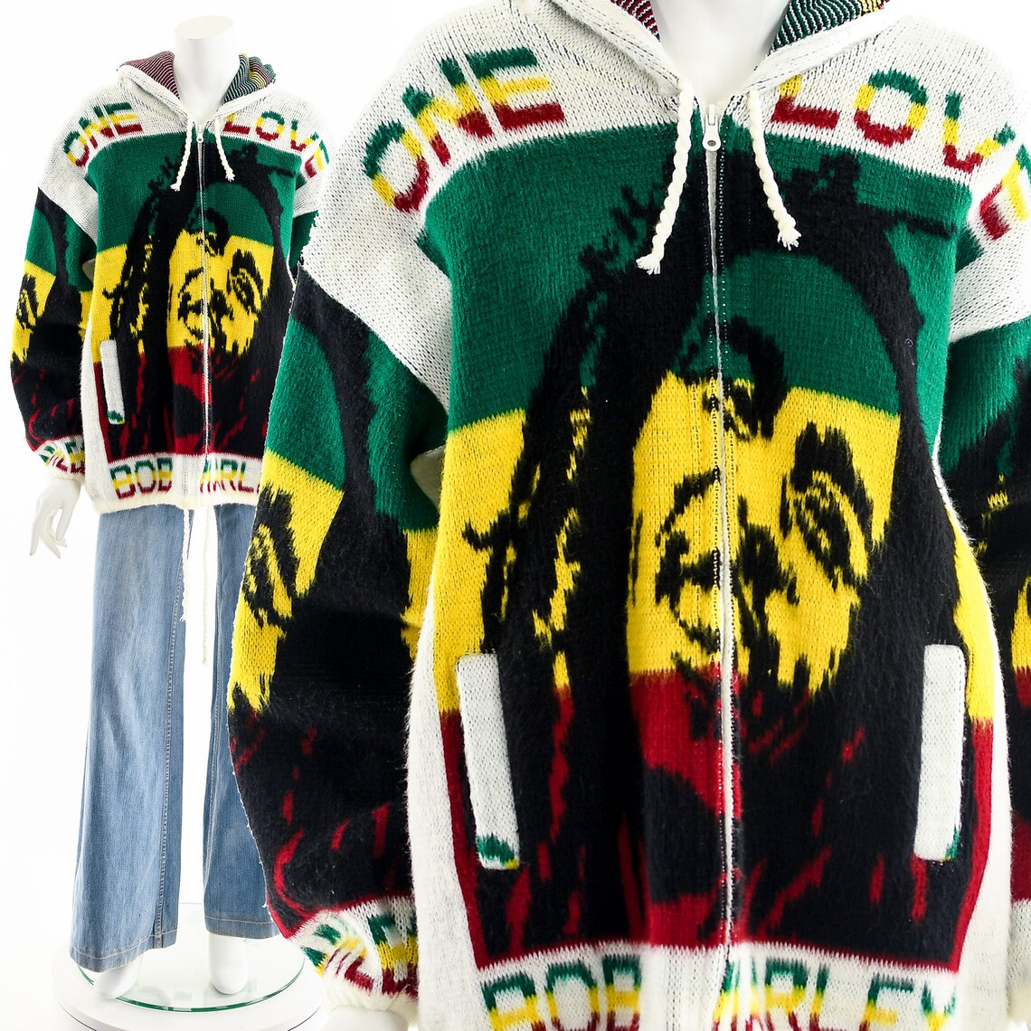 Bob Marley Sweater,vintage Bob Marley Jacket,bootleg Bob Marley ...
