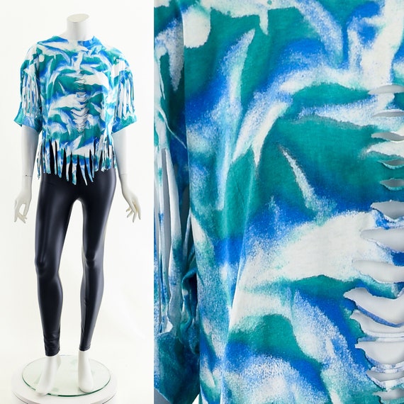 80s tear tshirt,80s rock band shirt,Slashed Vintage t… - Gem