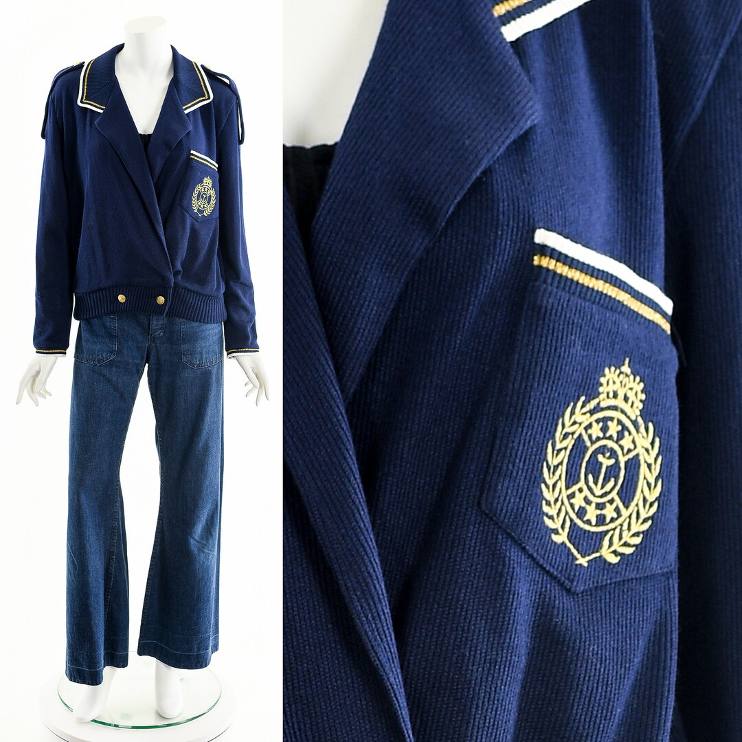 Navy Blue Nautical Jacket - Etsy