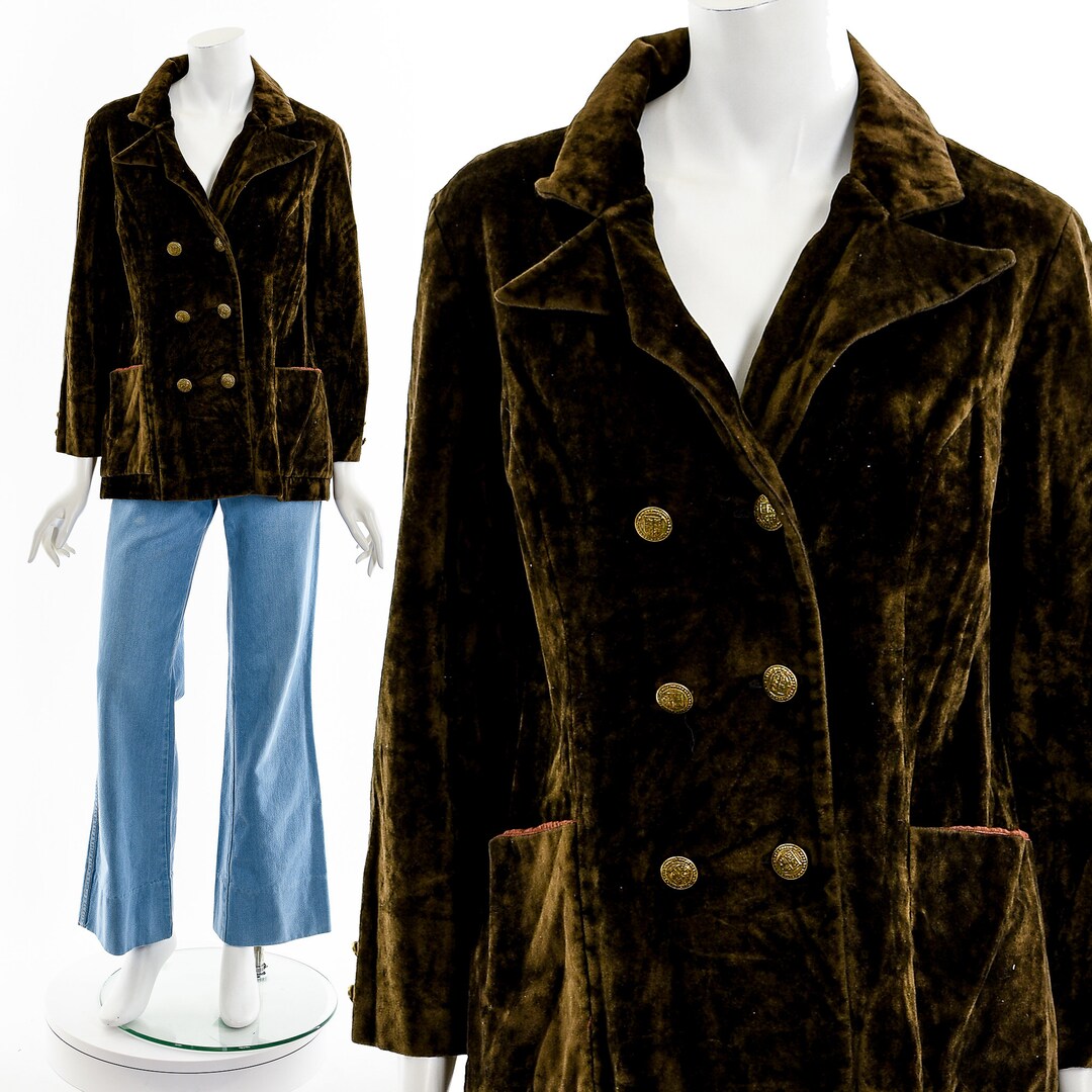 Brown Velvety Faux Fur Peacoat 60s - Etsy