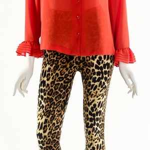 Red Ruffle Blouse,prince Top,vintage Romantic Blouse,whimsical Red ...