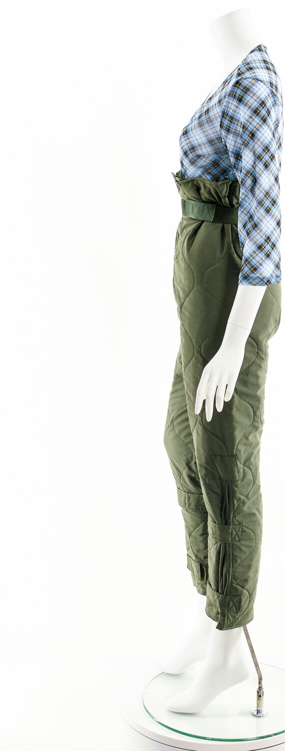 Blue Plaid Sheer Mesh Shirt - Gem