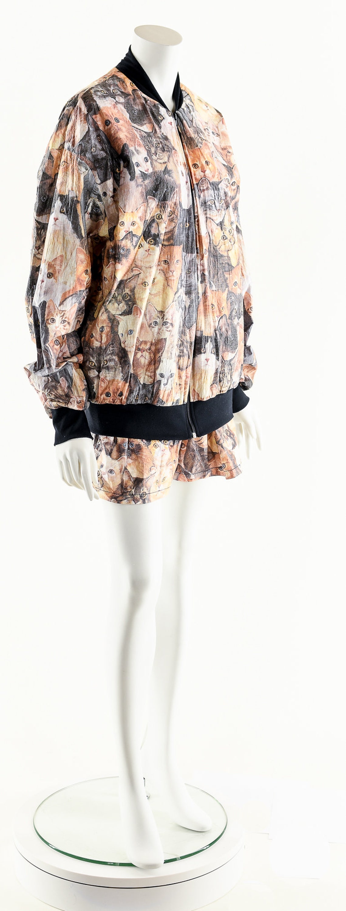 Adorable Cat Shorts,vintage Kitty Shorts,unisex Cat Print Shorts ...