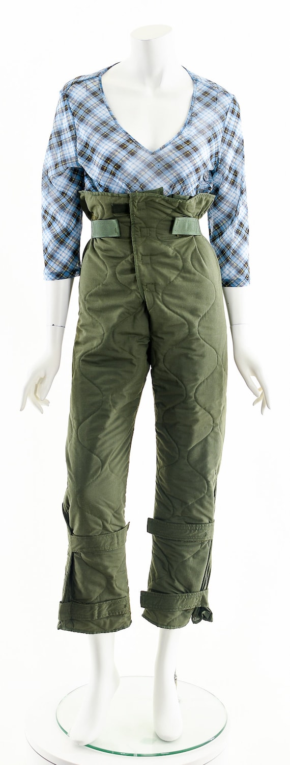 Blue Plaid Sheer Mesh Shirt - Gem