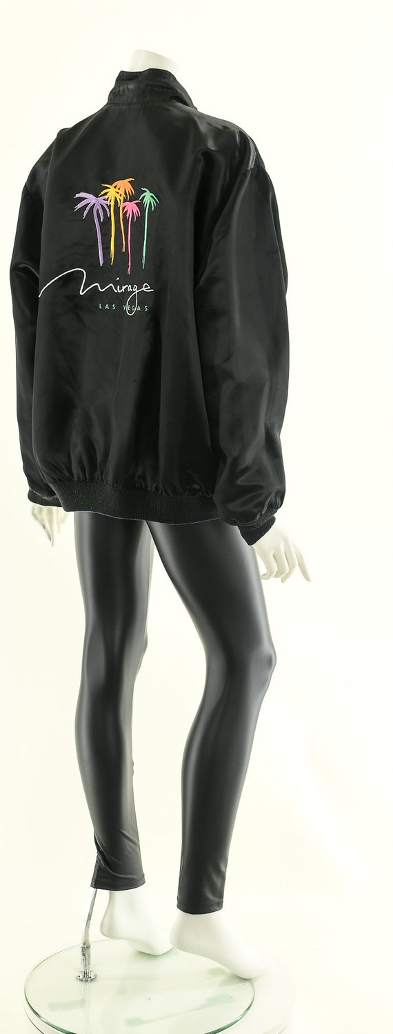 Vintage Rare Mirage Bomber Jacket,Vegas Palm Tree Bom… - Gem