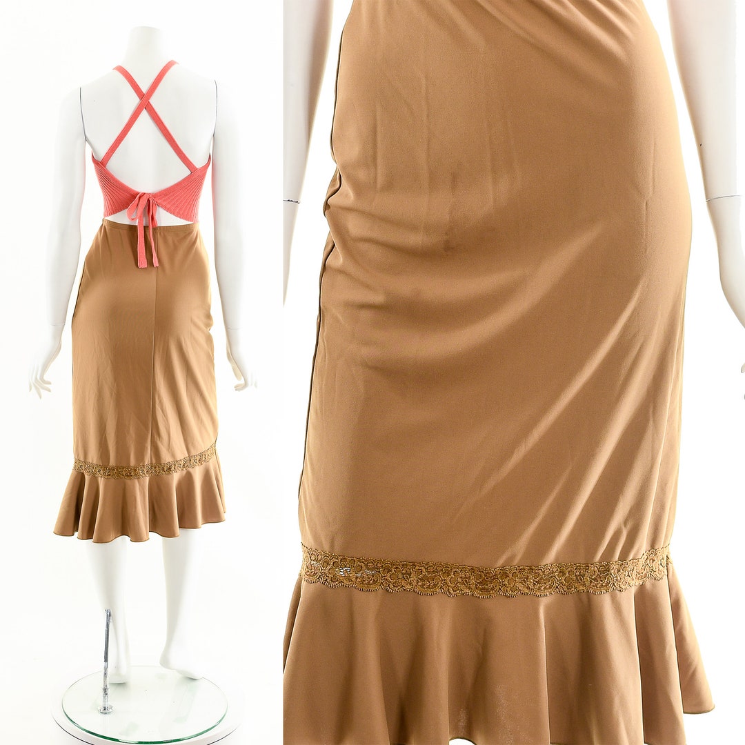 Camel Mermaid Ruffle Skirt - Etsy