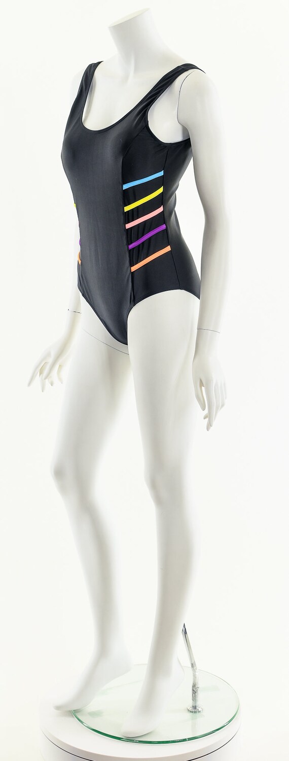 Rainbow Colorblock One Piece Swimsuit,Neon Rainbow Hi… - Gem