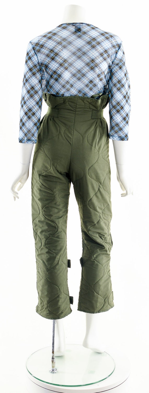 Blue Plaid Sheer Mesh Shirt - Gem